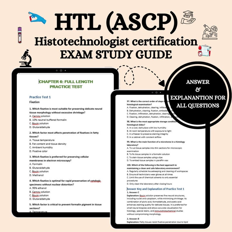 Htl Review 2026 | Htl Exam | Histotechnologist Exam | Htl Study Guide ...