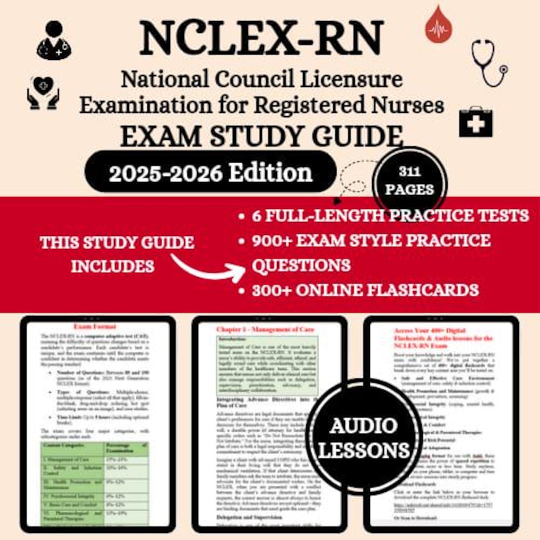 Nclex Rn Study Guide 2026 | Nclex Rn Exam | Nclex Rn Mcqs | Nclex Rn ...