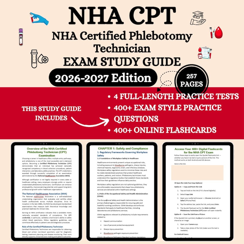 NHA Cpt Exam 2026-2027 | NHA Phlebotomy Exam Prep | NHA Certified ...