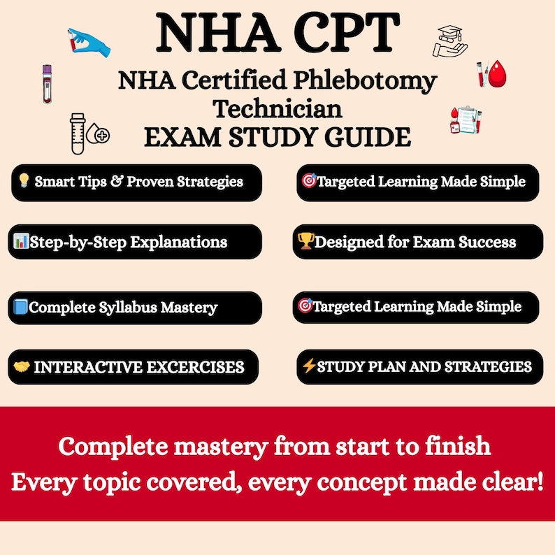 Nha Cpt Exam | Nha Phlebotomy Guide | Nha Phlebotomy Study Guide | Nha ...