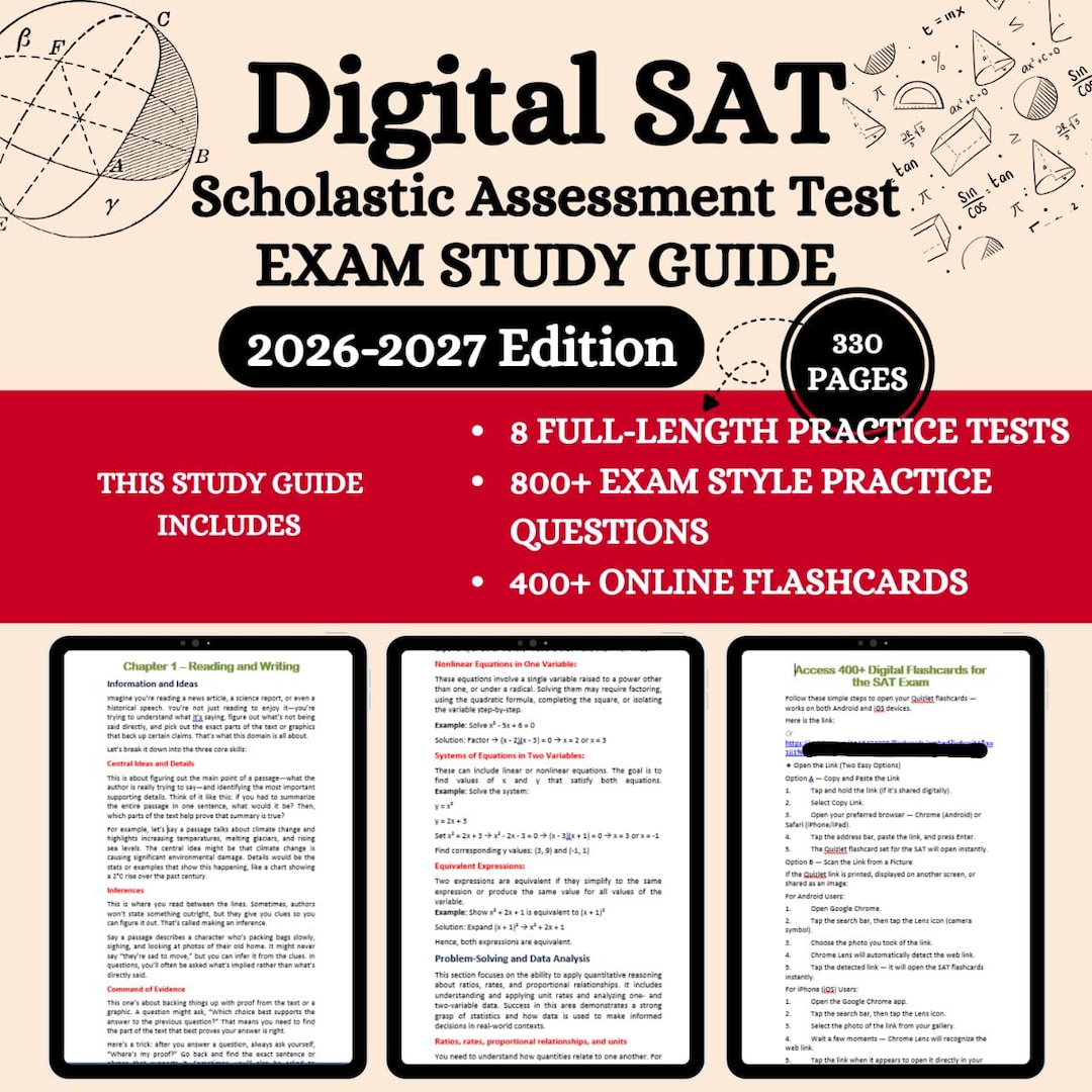 Digital Sat Review 2026 | Sat Study Guide | Digital Sat | Sat Exam ...