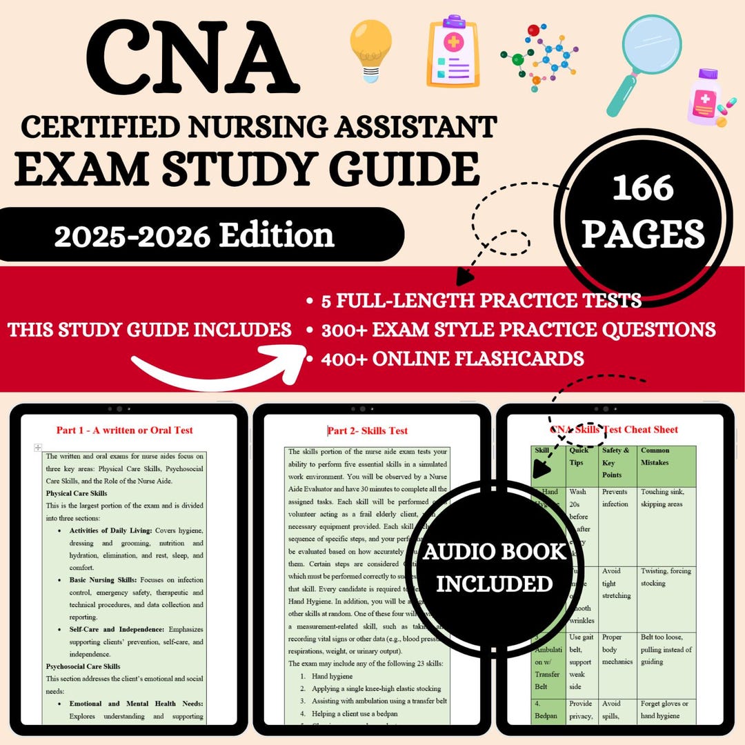 CNA Study Guide 2025-2026 | CNA Exam Prep | Certified Nursing Assistant ...