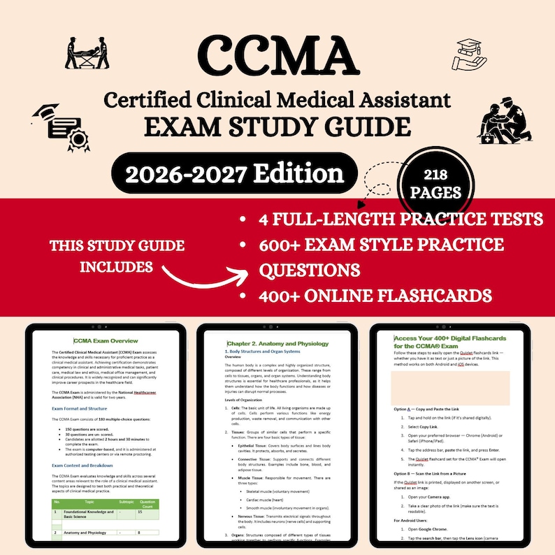 CCMA Review 2026 | Ccma Study Guide | Nha Ccma Study Guide | Ccma Exam ...