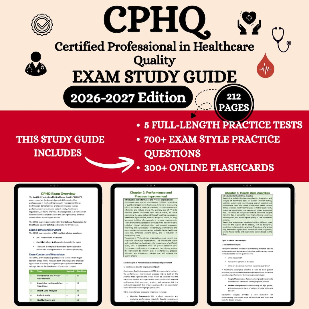 CPHQ Exam 2026-2027 | CPHQ Study Guide | CPHQ Exam Prep | Certified ...