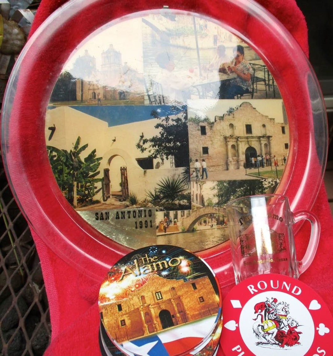 Texas Alamo San Antonio souvenirs shot verre cartes assiette en ...