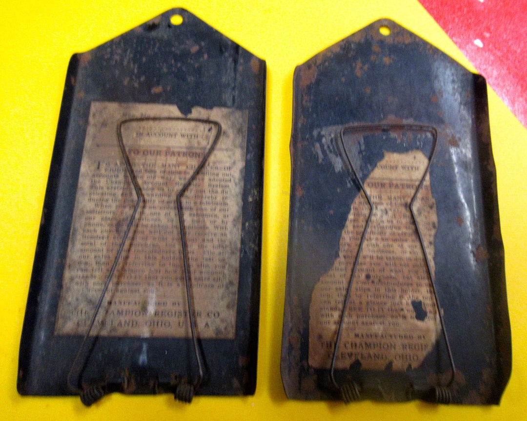 Antique Metal Receipt Orders Holder With Spring Clip 1920's Black ...