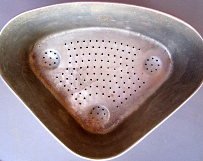 Vintage Colander Strainer Triangle Shape Aluminum Metal - Etsy