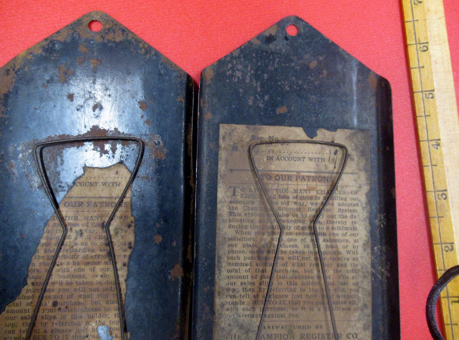 Antique Metal Receipt Orders Holder With Spring Clip 1920's Black ...