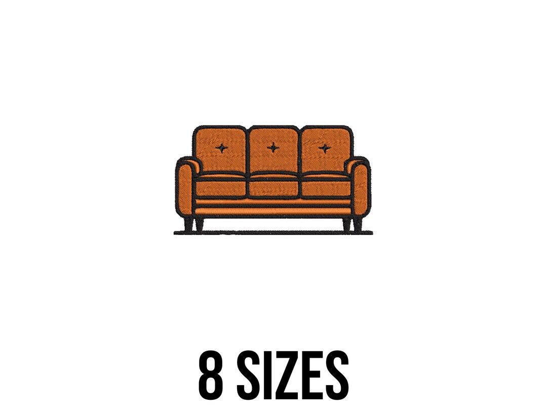 Sofa Embroidery Design - Mini Sofa Embroidery Design- Couch Embroidery ...