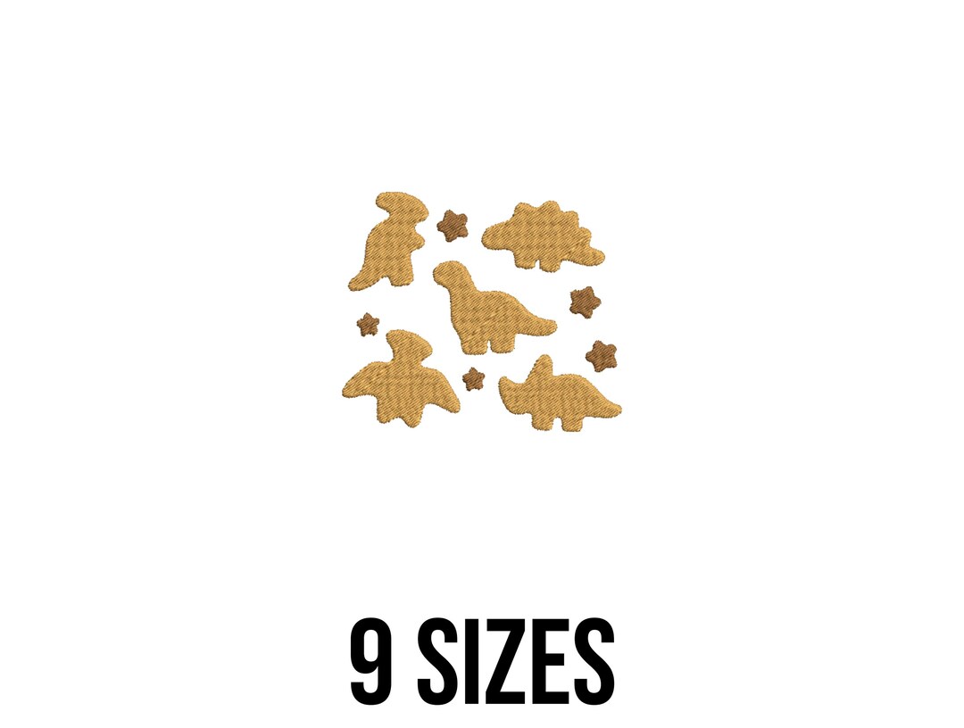 Dino Nuggets Embroidery Design - Dinosaur Chicken Nuggets Embroidery ...