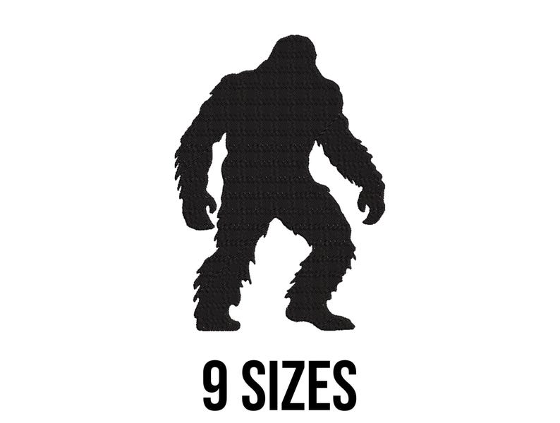 Bigfoot Embroidery Design - Sasquatch Silhouette Embroidery Design ...