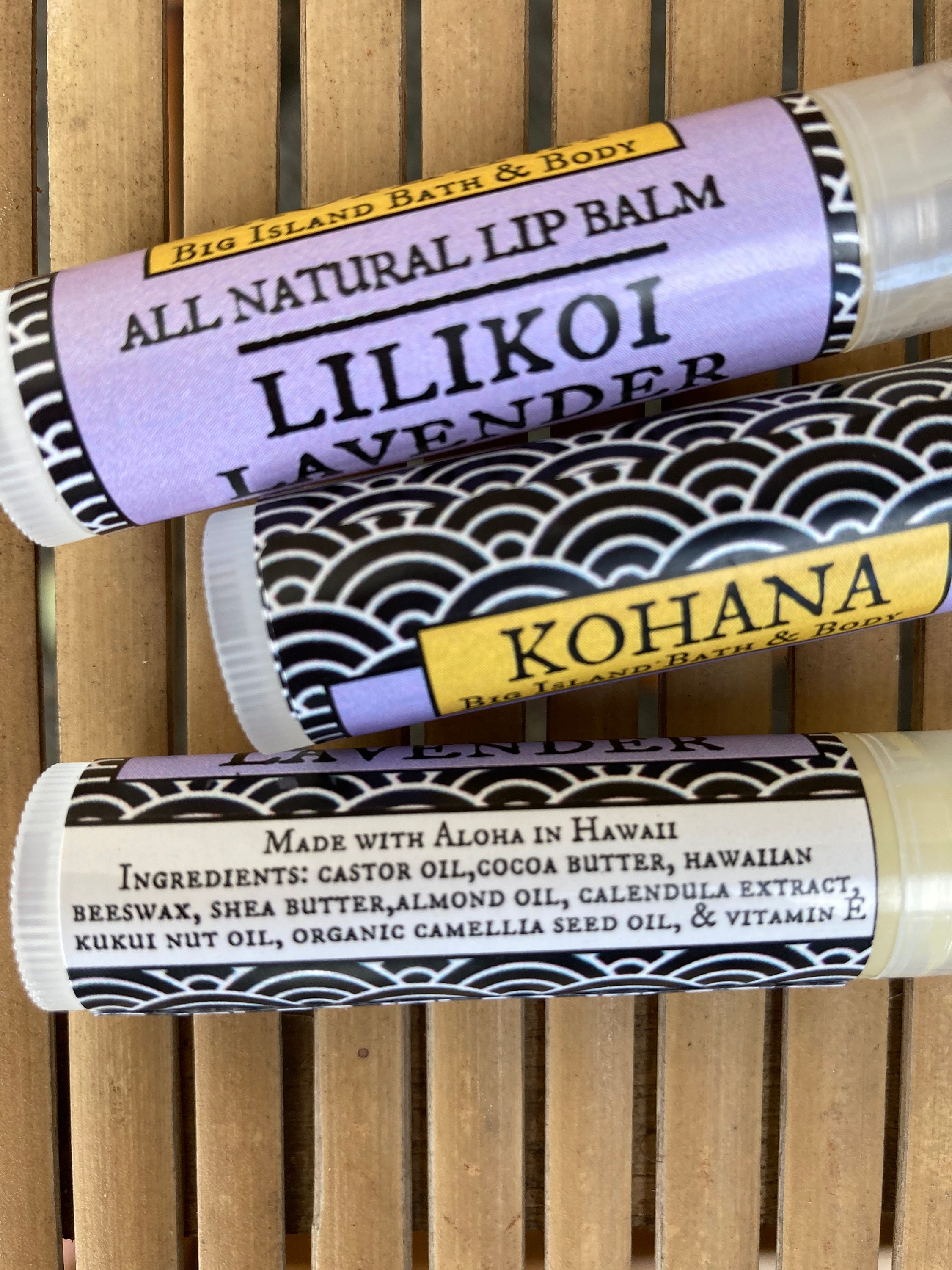 Lavender Liliko'i Lip Balm Organic Beeswax-made in - Etsy