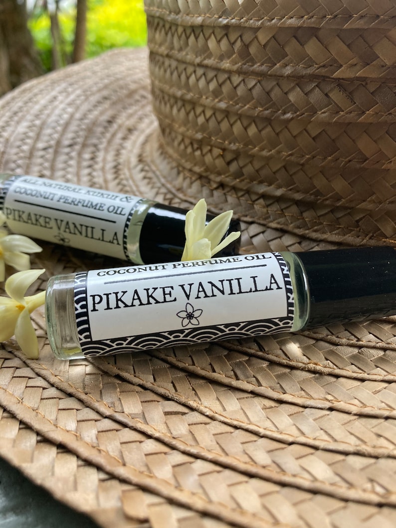Pikake Vanilla-all Natural Kukui & Coconut Perfume Oil-made IN HAWAII ...