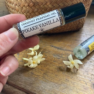 Pikake Vanilla-all Natural Kukui & Coconut Perfume Oil-made IN HAWAII ...