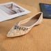 Handmade Beaded Wedding Flats for Women, Ivory Pointed Toe Bridal Shoes ...