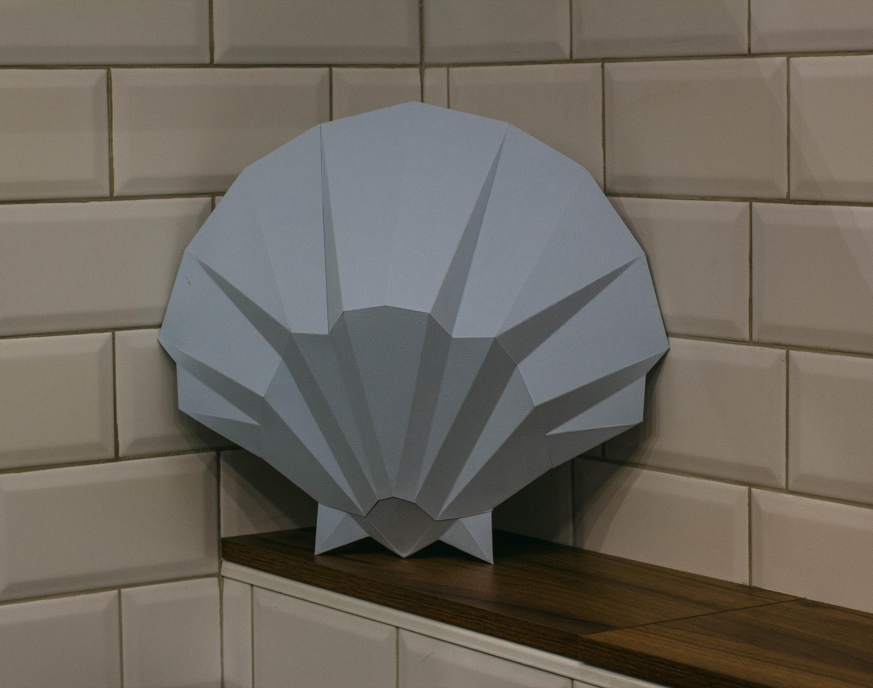 Papercraft 3d SHELL #1 Pepakura Sea Creatures Paperfreak Low Poly ...