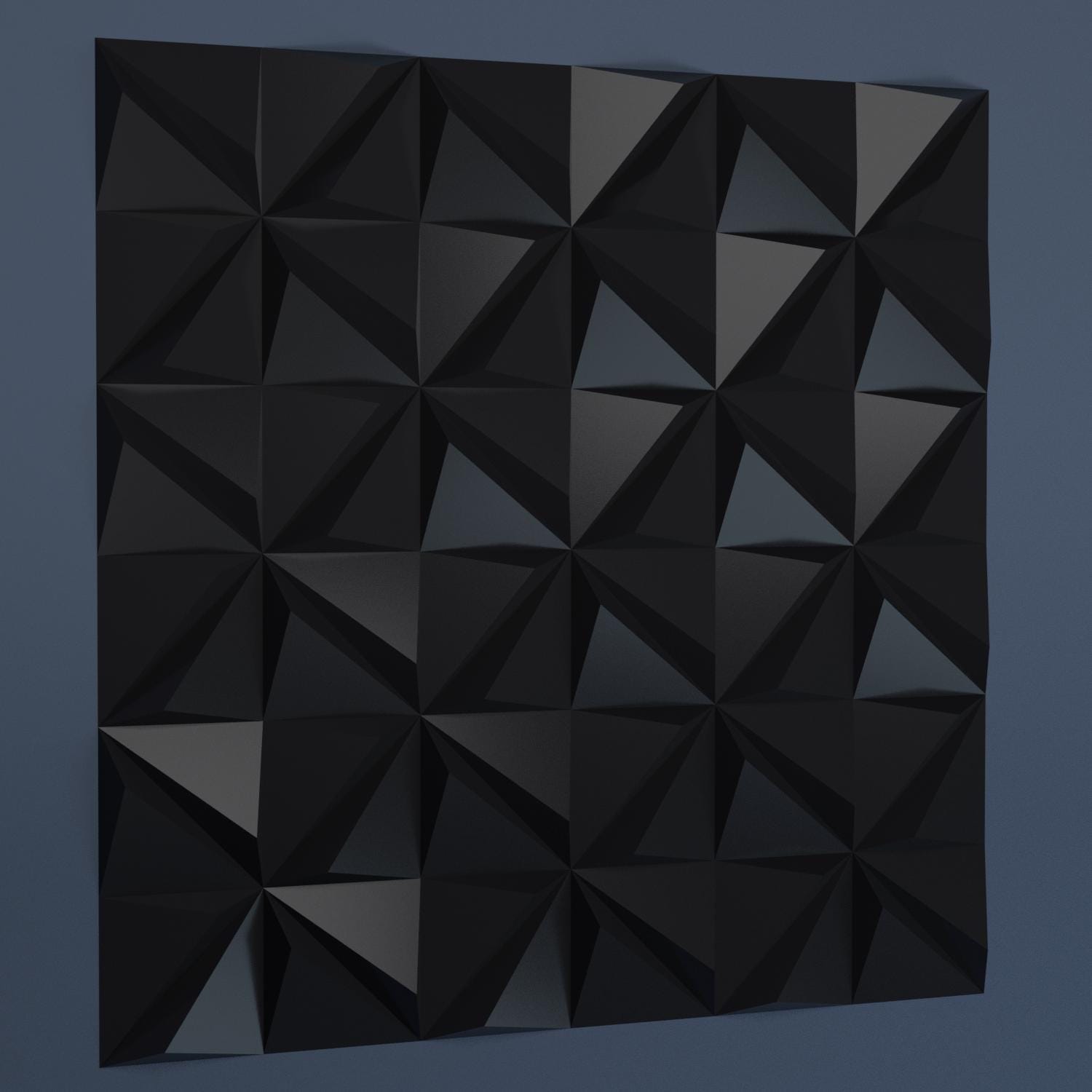 Papercraft 3D INSTALLATION TRIANGLES 2 Version Templates Pepakura Low ...