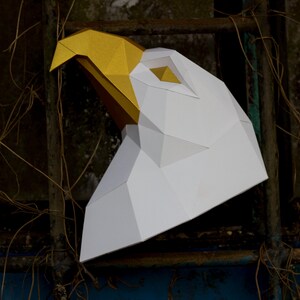 Papercraft 3D EAGLE Head Pepakura PDF Template Low Poly Paper Sculpture ...
