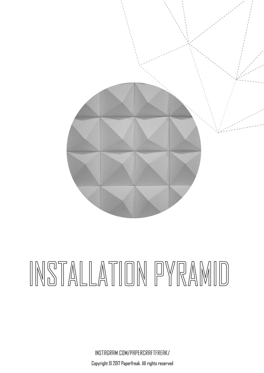 Papercraft 3D PYRAMID INSTALLATION Acoustic Panel Pepakura PDF Template ...