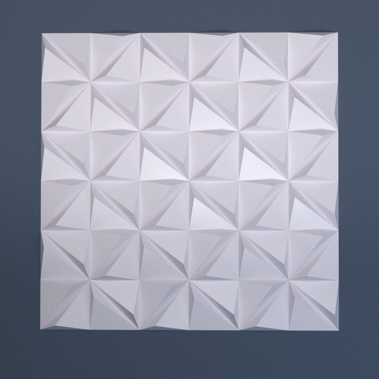 Papercraft 3D INSTALLATION TRIANGLES 2 Version Templates Pepakura Low ...