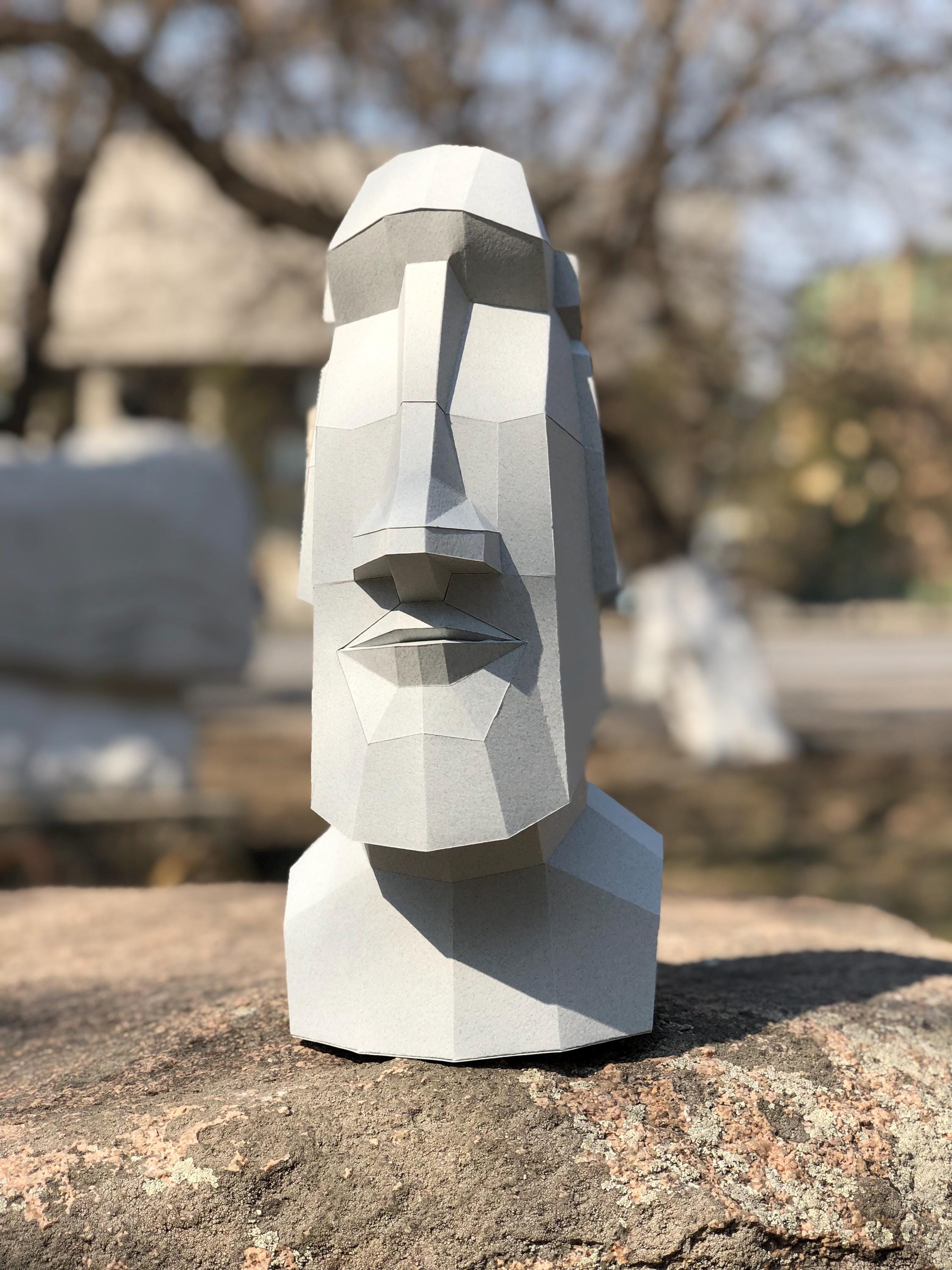 Papercraft 3D MOAI STONE STATUE Rapa Nui Easter Island Pepakura Pdf ...