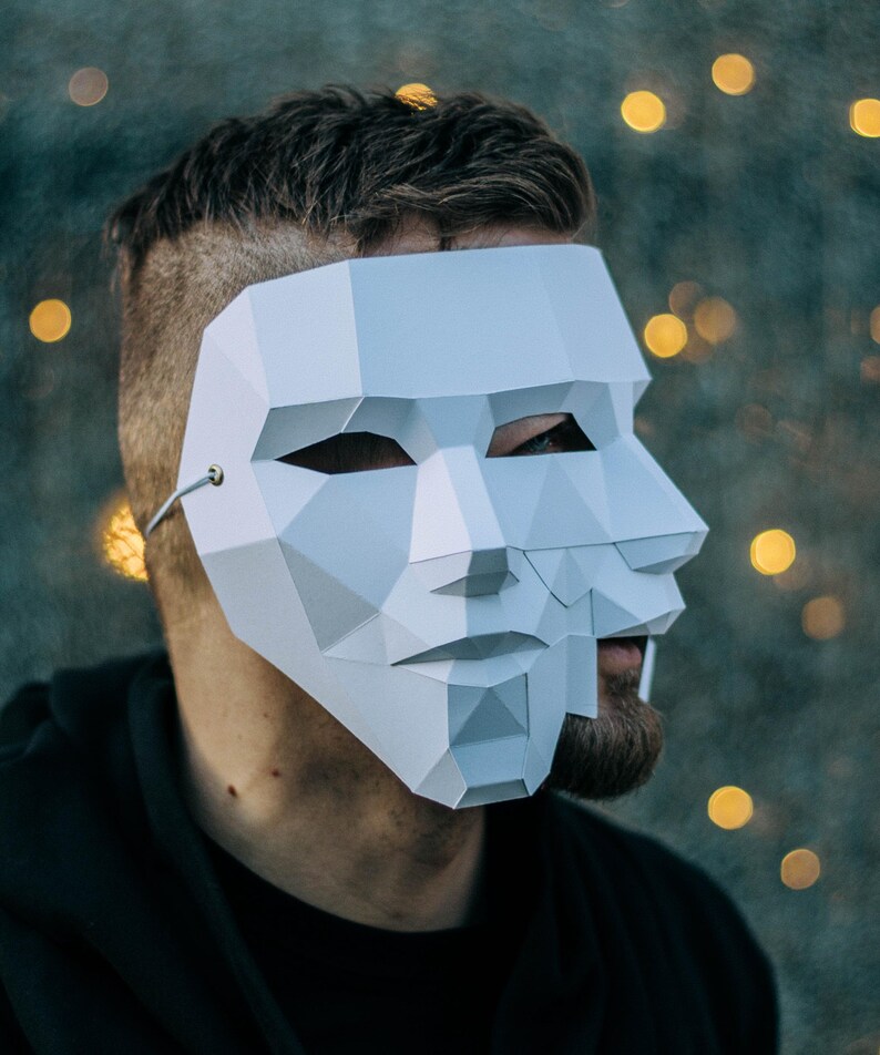 Papercraft 3D TREE FACE MASK Halloween Pepakura Venetian Carnival Low ...