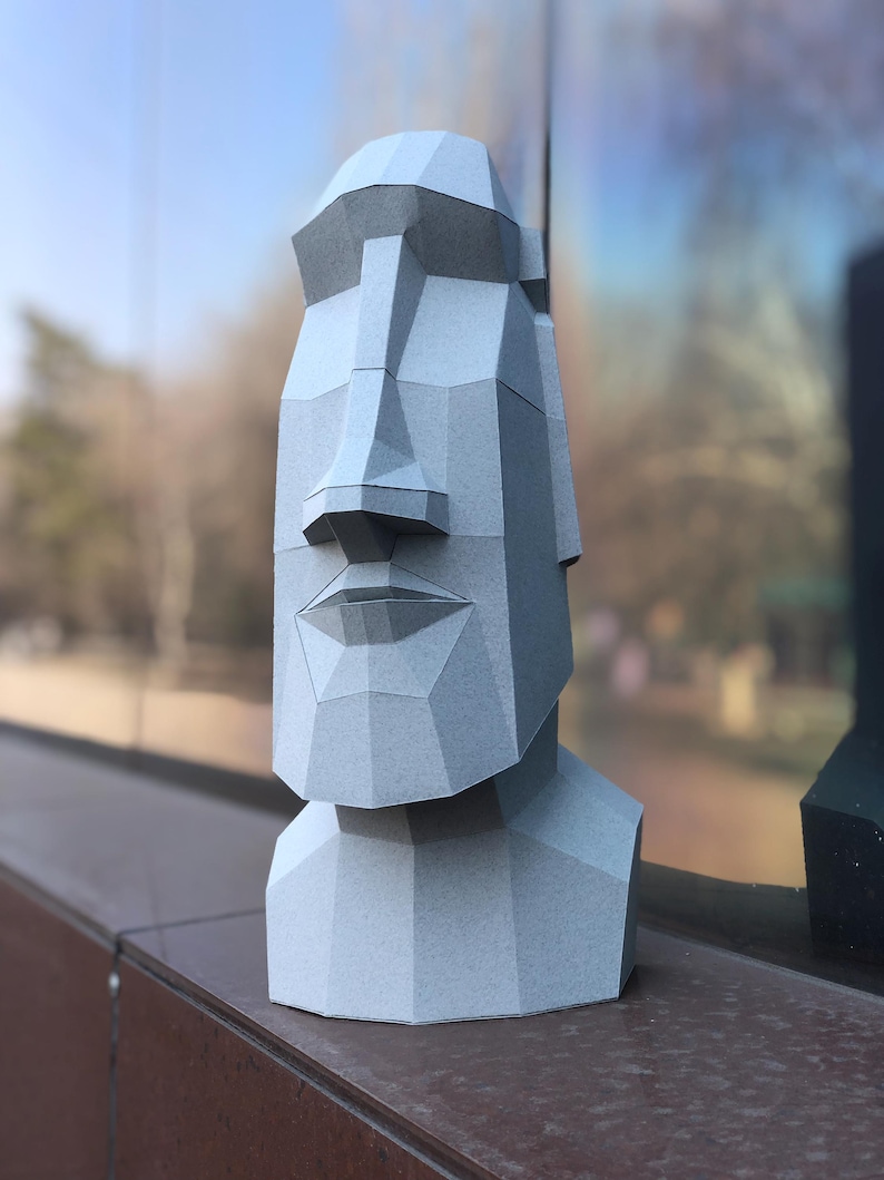 Papercraft 3D MOAI STONE STATUE Rapa Nui Easter Island Pepakura Pdf ...