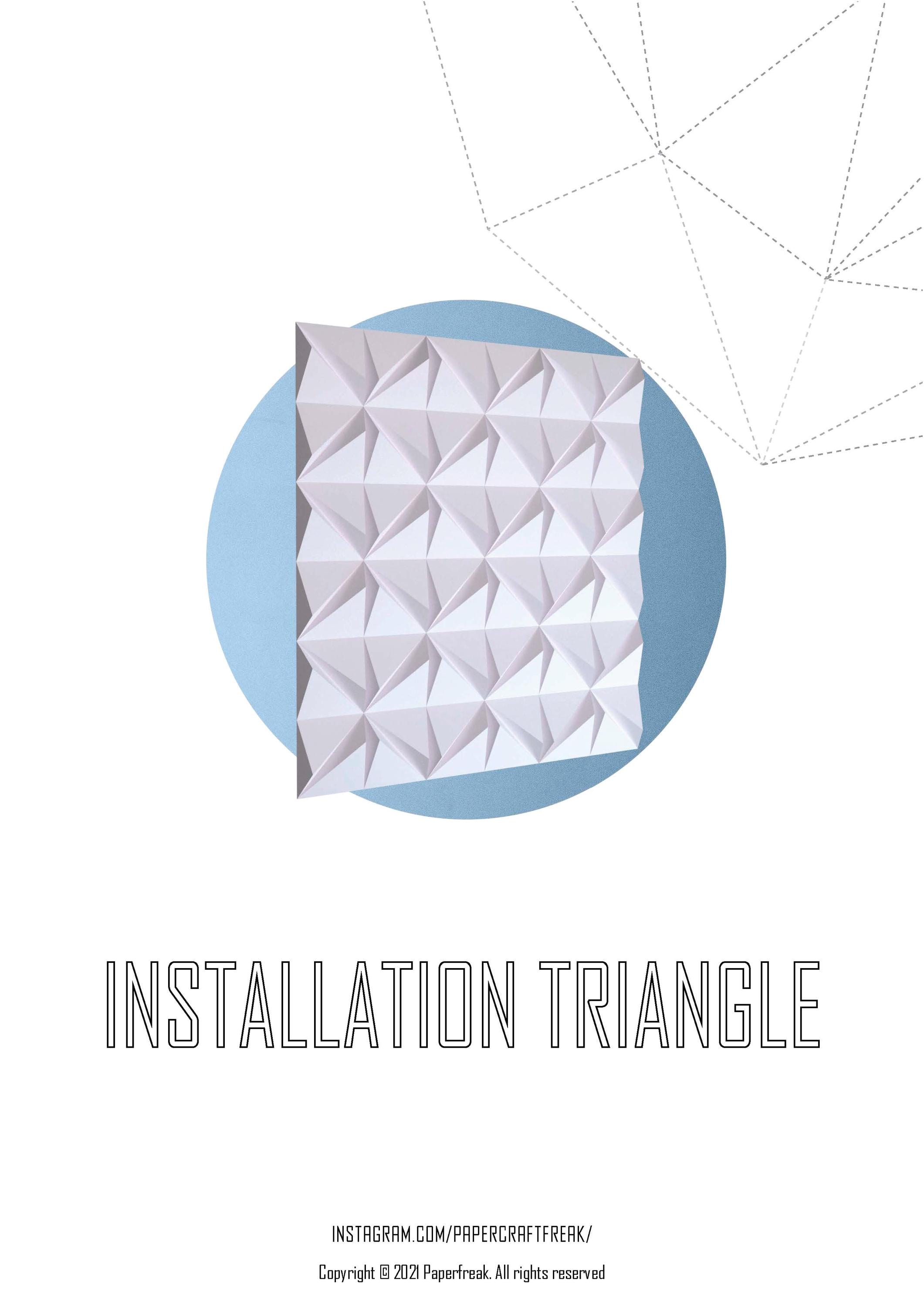 Papercraft 3D INSTALLATION TRIANGLES 2 Version Templates Pepakura Low ...