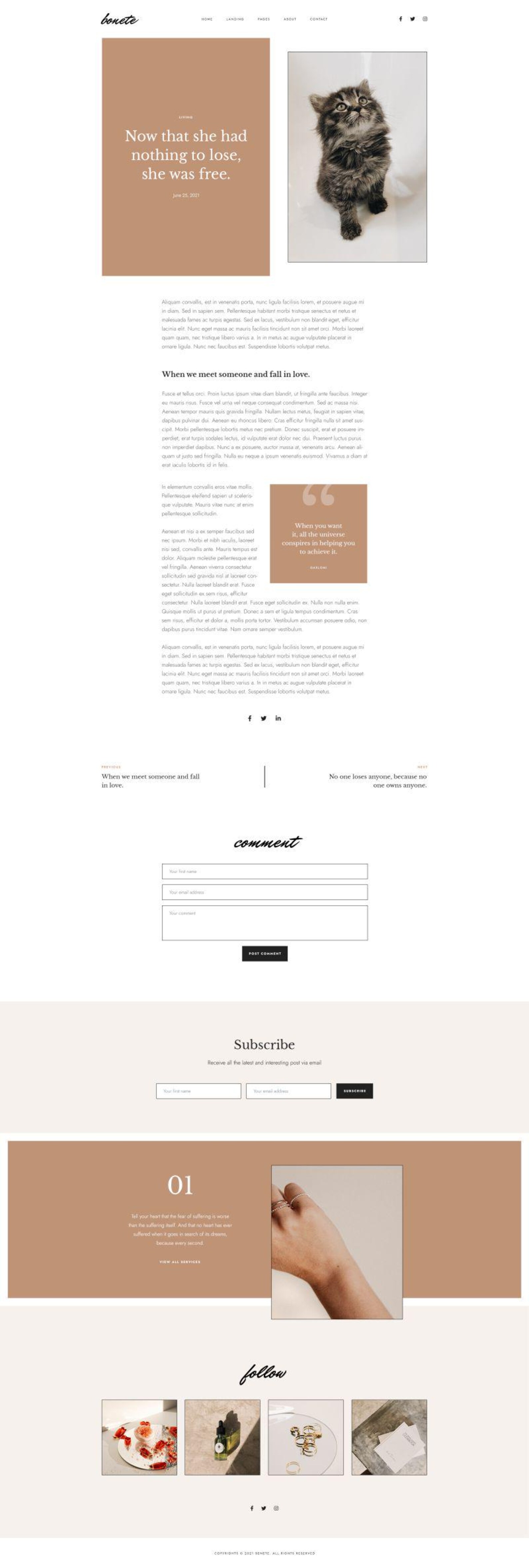 Feminine Blog Elementor Template Kit | Lifestyle & Wordpress Blog ...