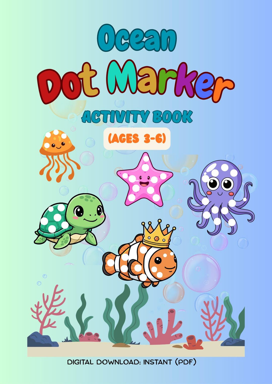 Ocean Dot Marker Activity Book|45 Page Preschool Science Pdf|toddler ...