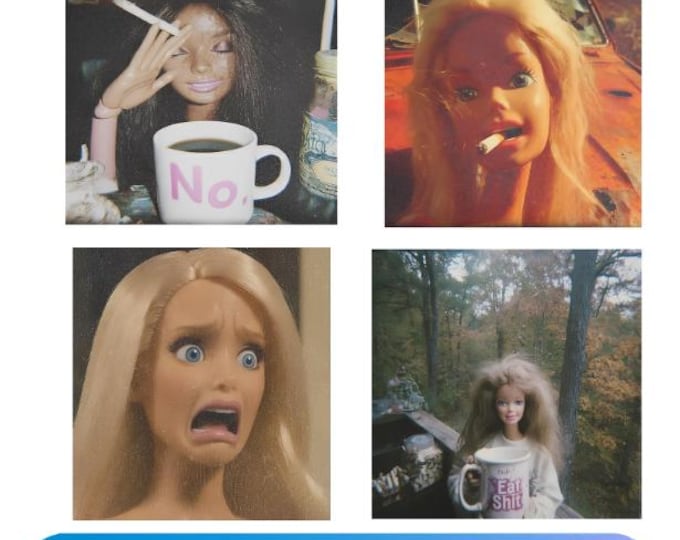 Funny Disgusting Doll Face Meme Bundle PNG, Disturbed Doll Reaction ...