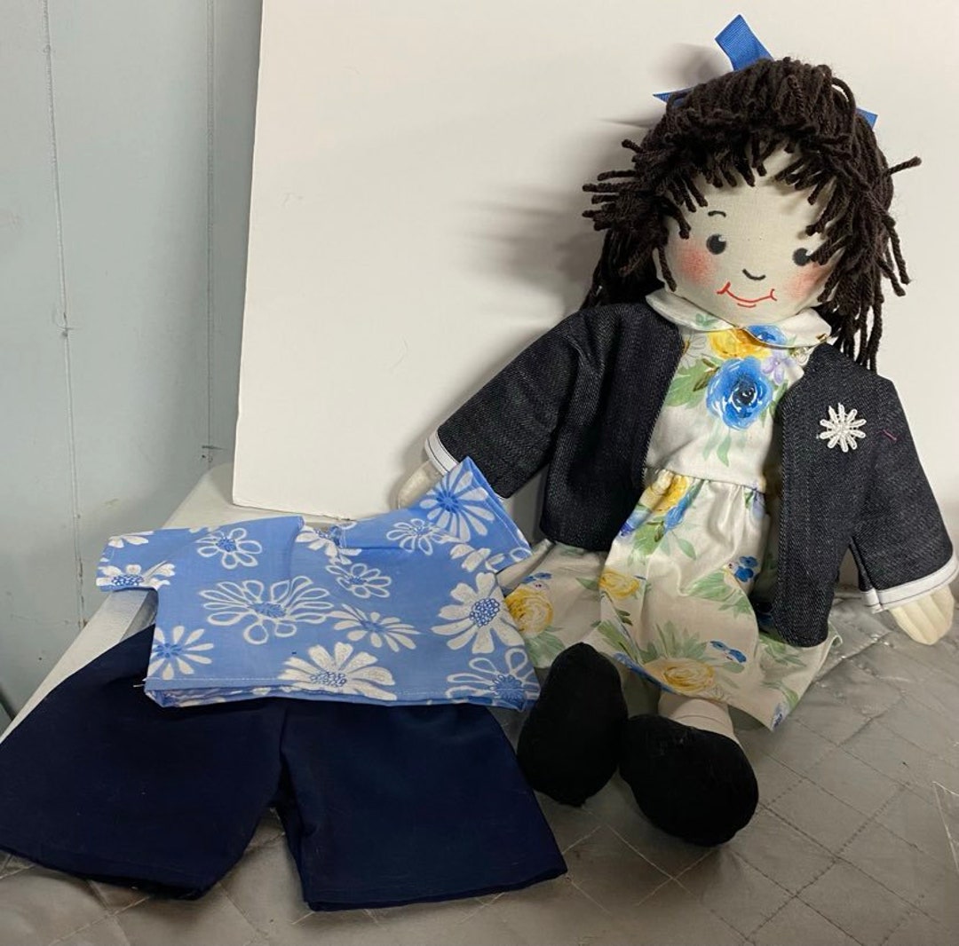 Nice Rag Doll With Jacket and Extra Set of Clothes. - Etsy
