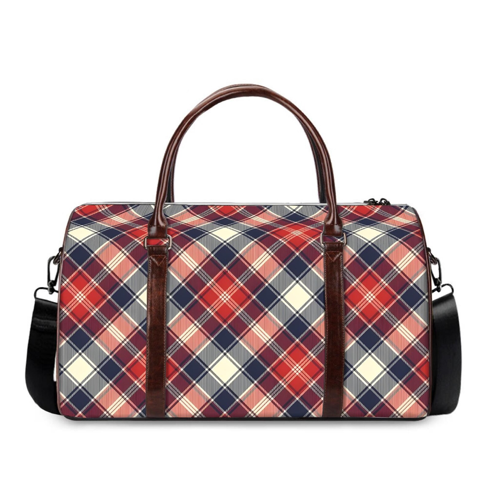 Plaid Duffle Bag: Classic Tartan Canvas Weekender - Etsy