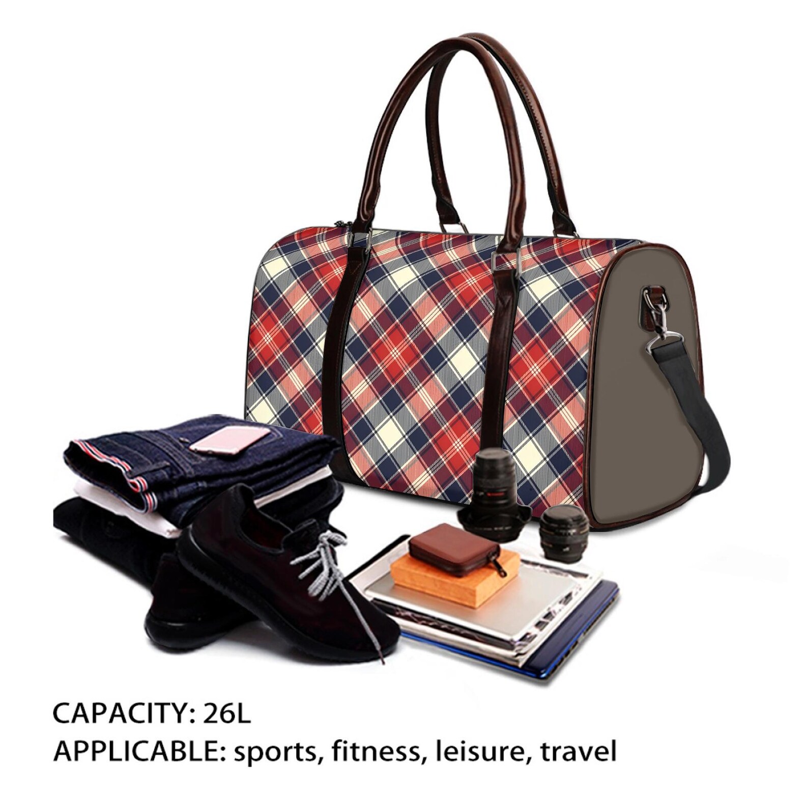 Plaid Duffle Bag: Classic Tartan Canvas Weekender - Etsy