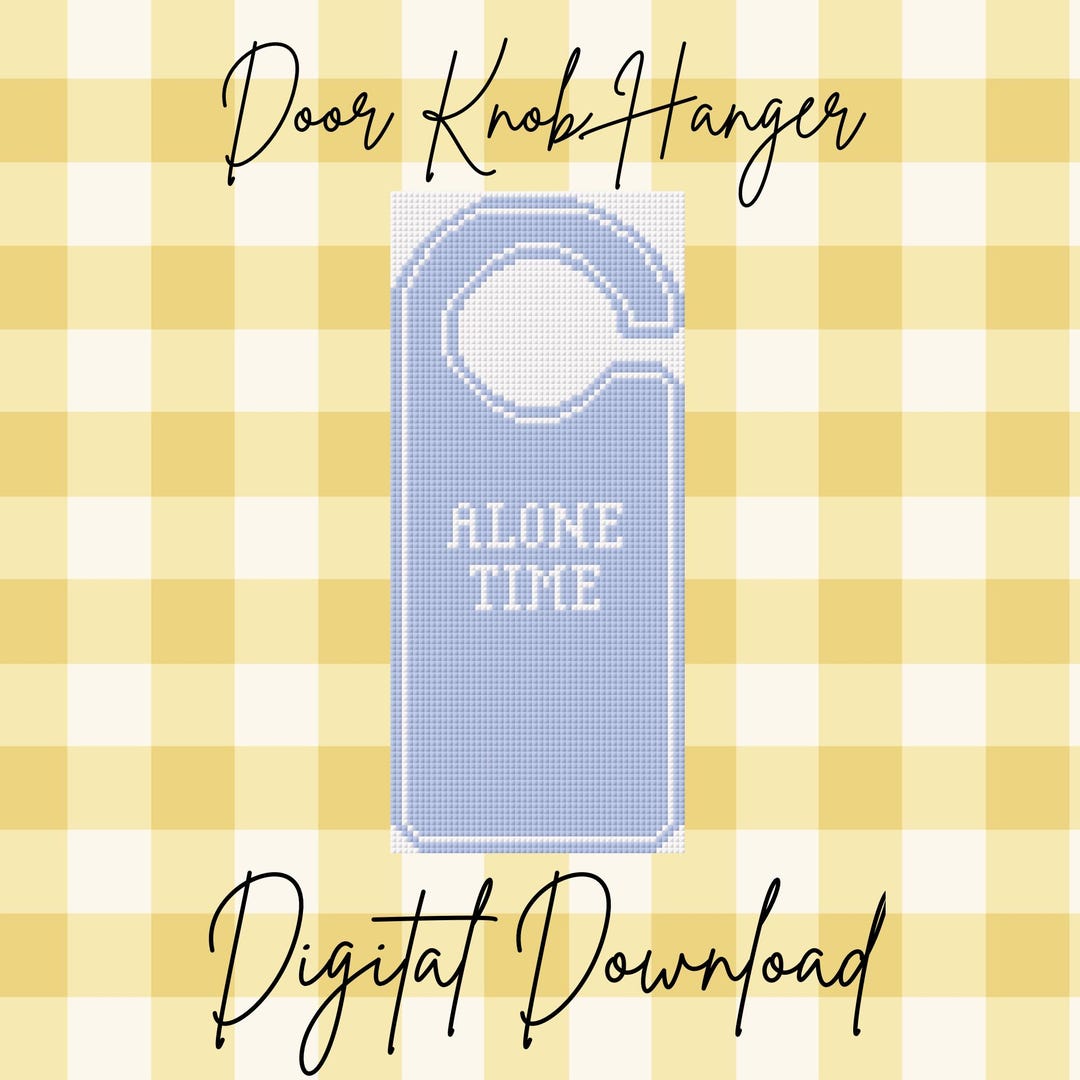 Needlepoint Door Hanger Digital Chart | Rectangle Needlepoint Sign ...