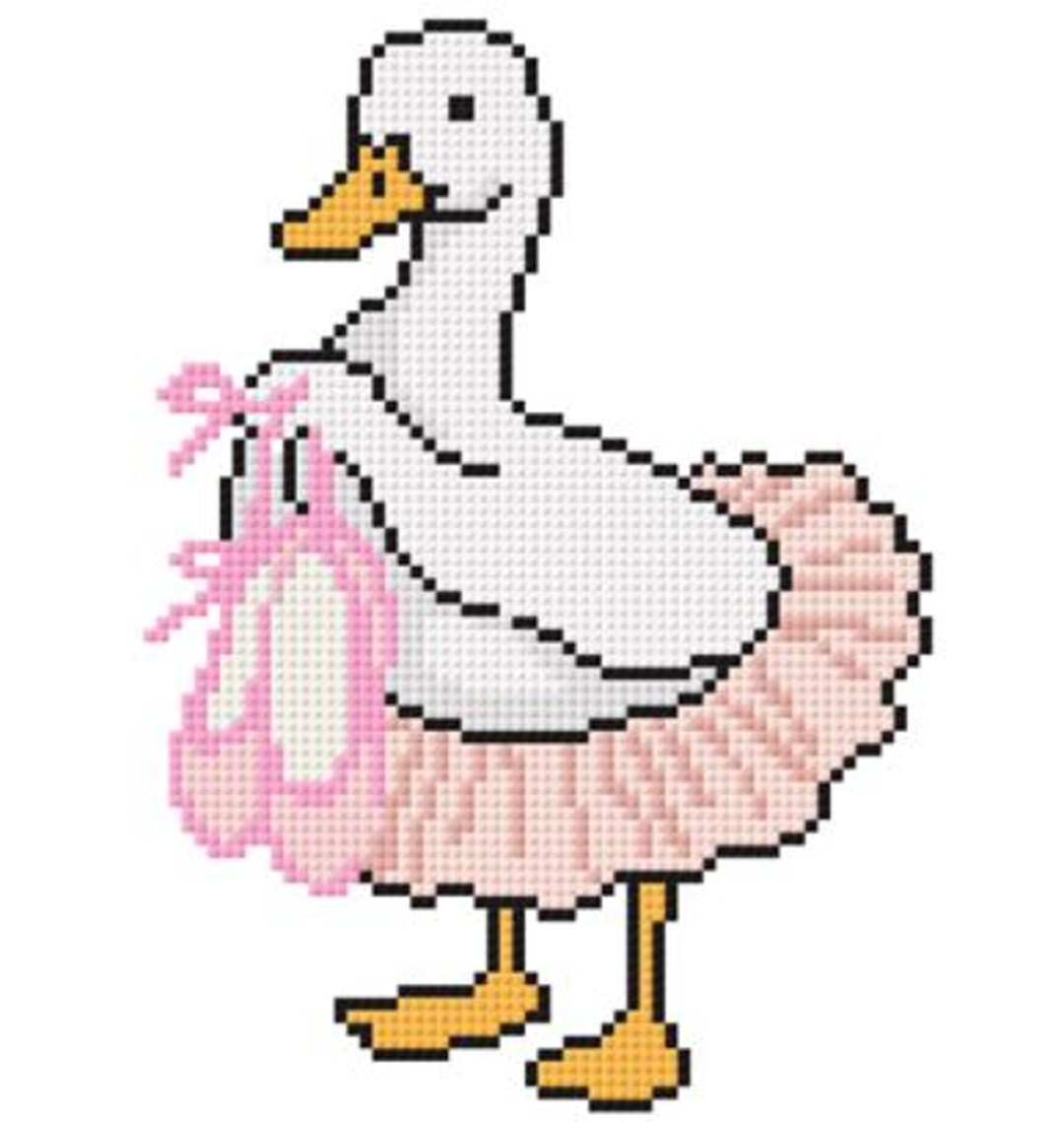 Duck Ballerina Needlepoint Chart | Ballet Duck With Tutu | Preppy ...