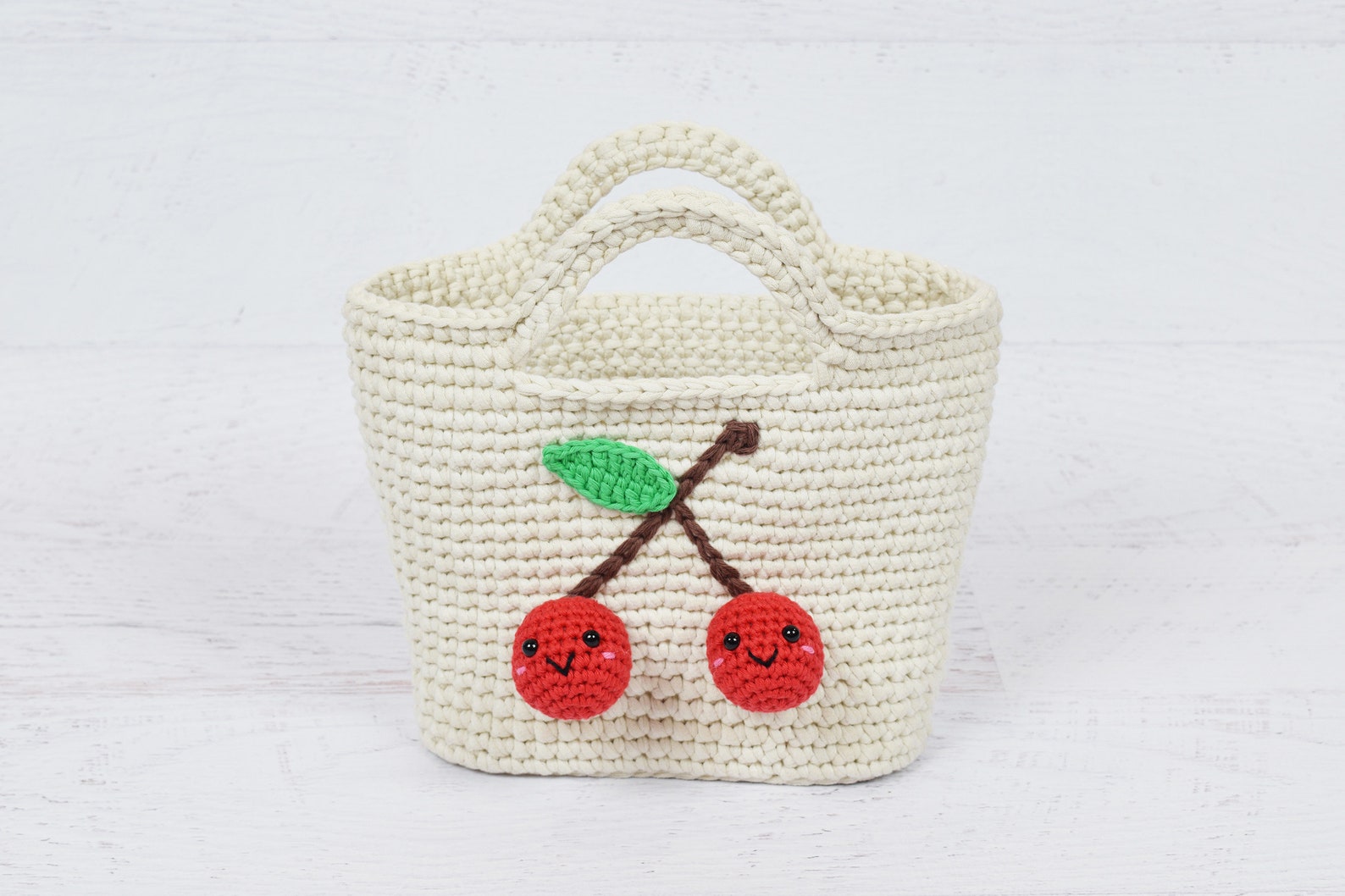 CROCHET PATTERN - Cherry Handbag - Instructions to Make a Crochet Bag ...