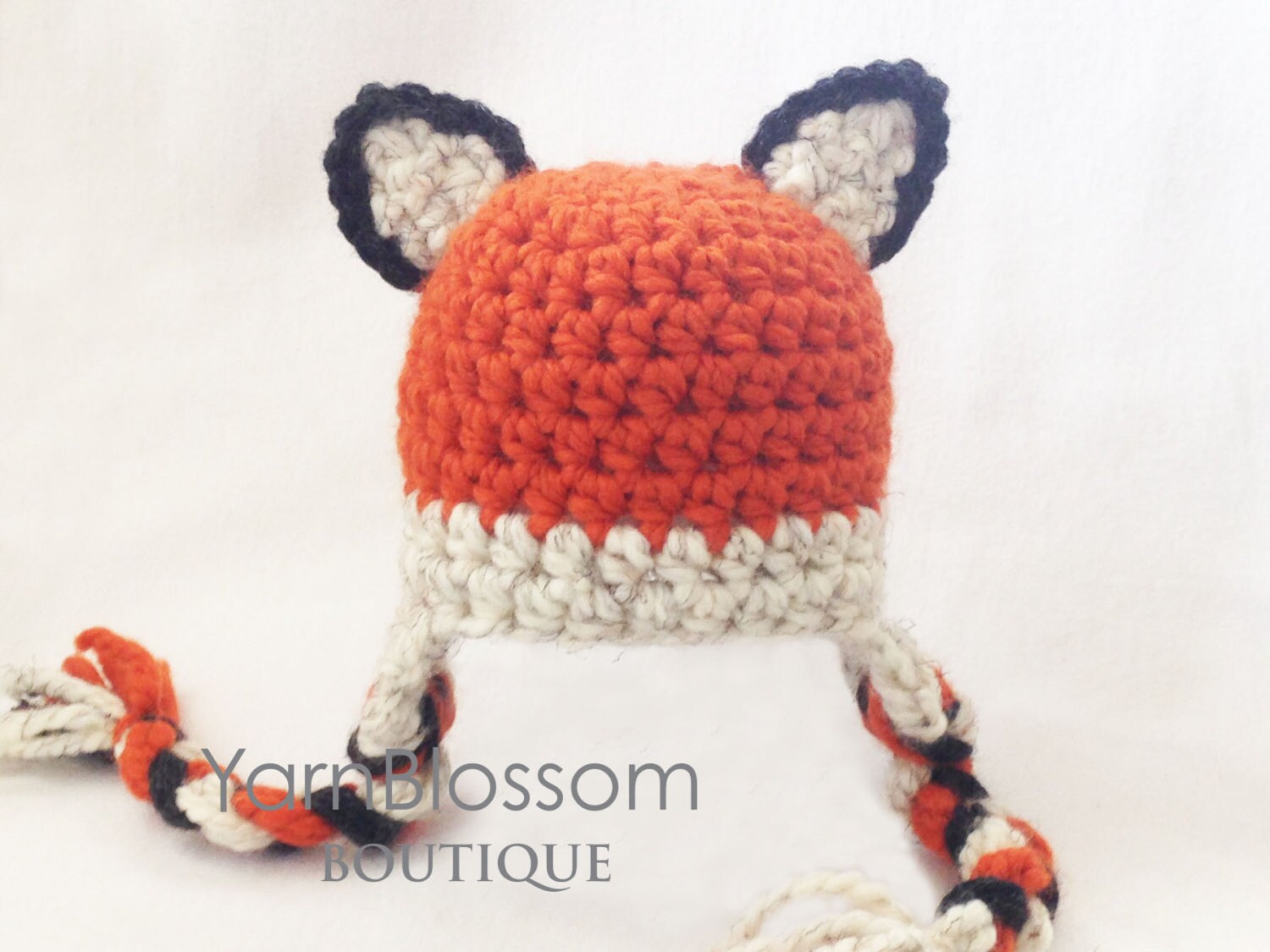 CROCHET PATTERN Baby Fox Earflap Hat (5 Sizes Included From Newborn to ...