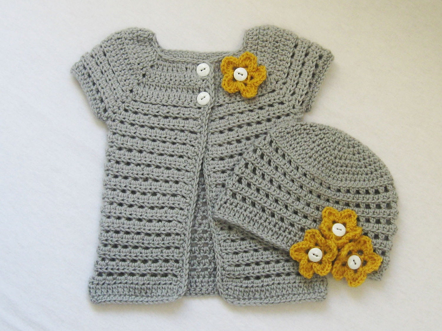 CROCHET PATTERN Toddler Cardigan and Beanie Crochet Patterns, Digital ...