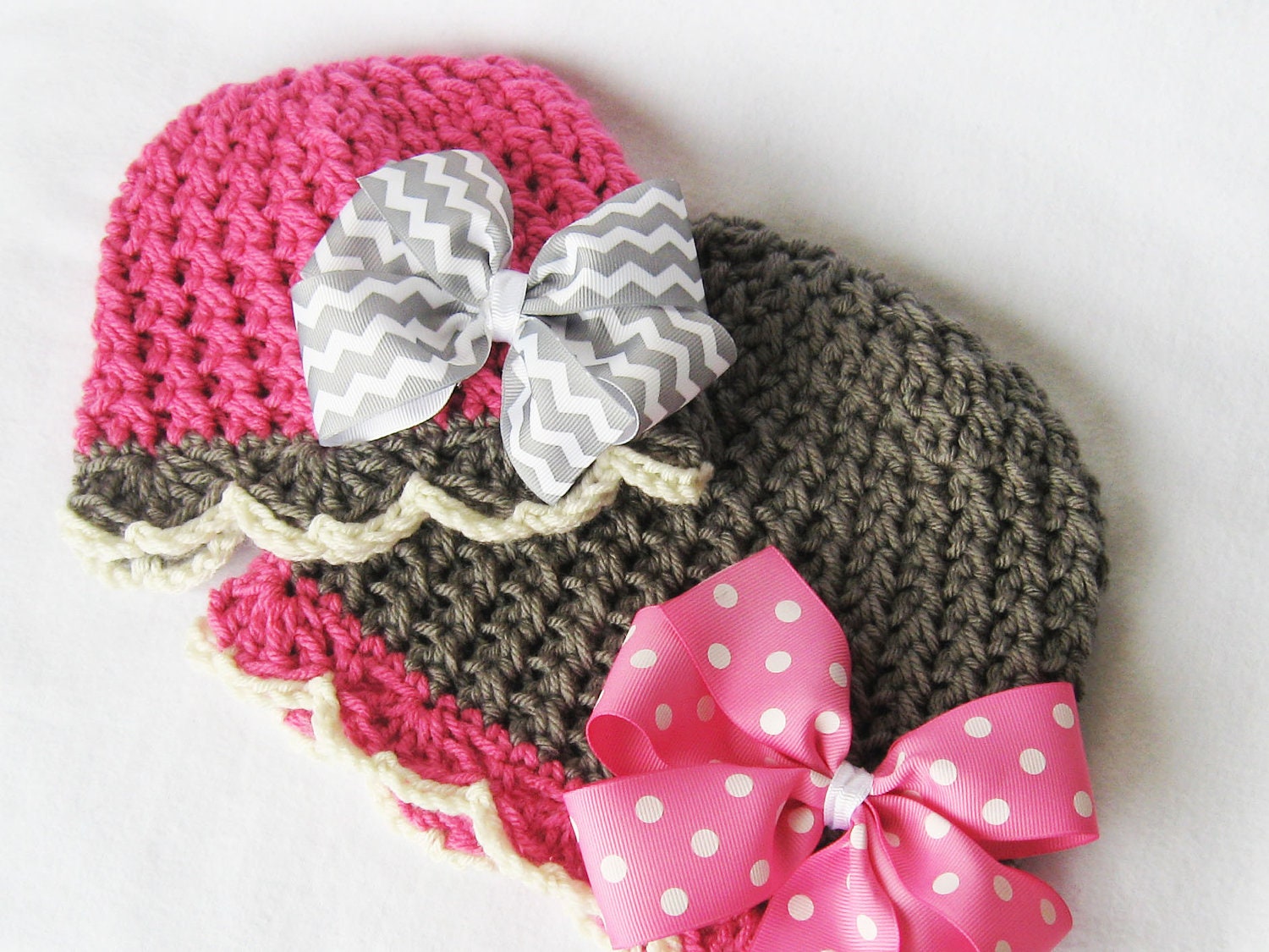Hat CROCHET PATTERN - Bow-tastic Beanie & Hair Bow Tutorial - Instant ...