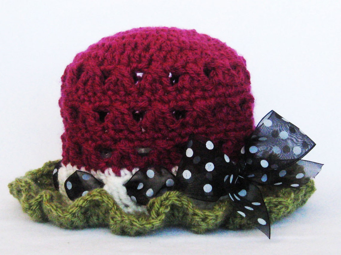 CROCHET PATTERN -watermelon Hat - (5 Sizes Included) Instant Download ...