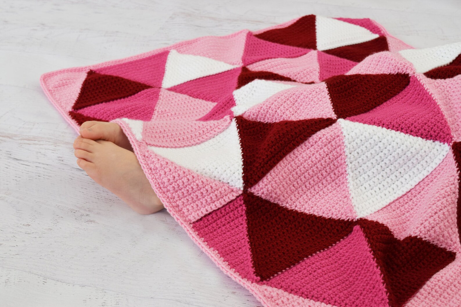 Crochet Blanket PATTERN Ombre Triangle Blanket Baby Size - Etsy