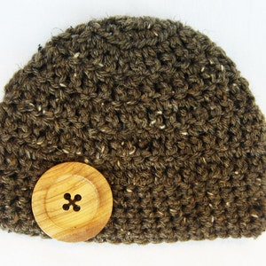CROCHET PATTERN - Cute as a Button Beanie - Crochet Hat Pattern ...