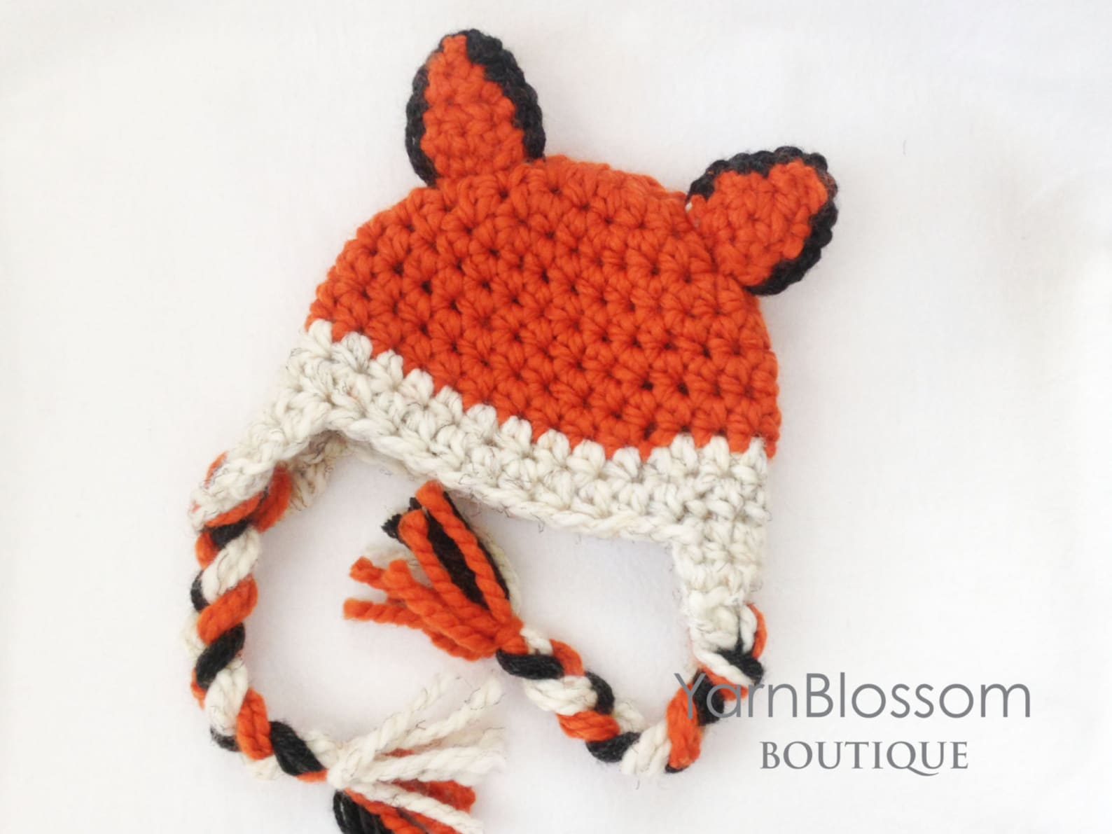 CROCHET PATTERN Baby Fox Earflap Hat (5 Sizes Included From Newborn to ...
