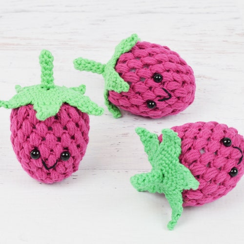 Amigurumi CROCHET PATTERN Raspberry Fruit - Etsy