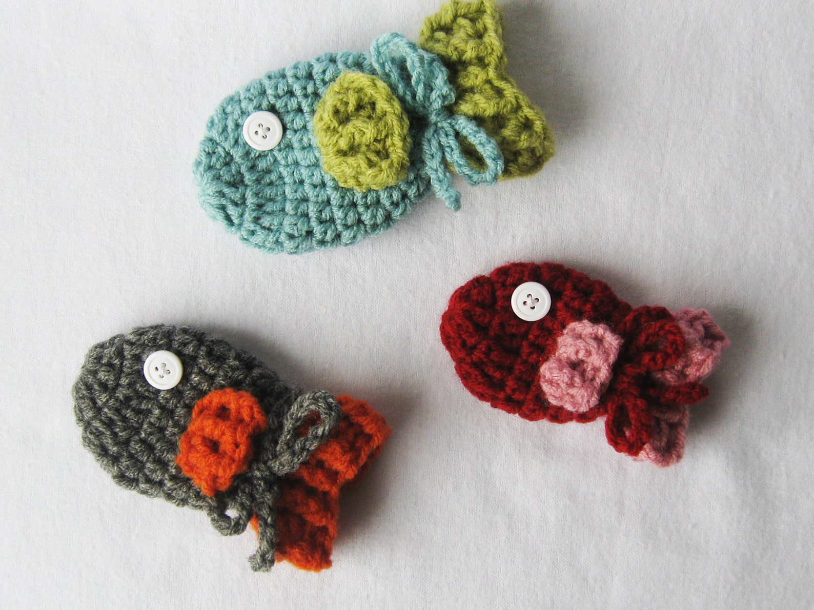 Baby CROCHET PATTERN Baby Fish Mittens 3 Sizes Included From | Etsy