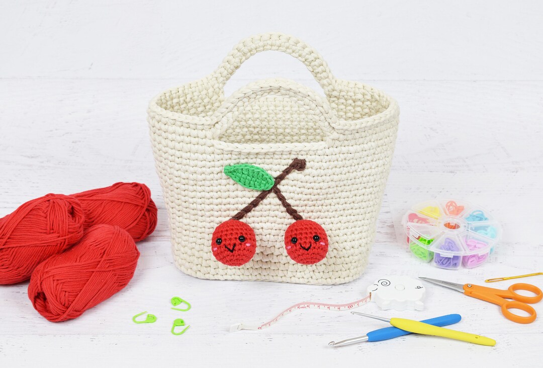 CROCHET PATTERN - Cherry Handbag - Instructions to Make a Crochet Bag ...