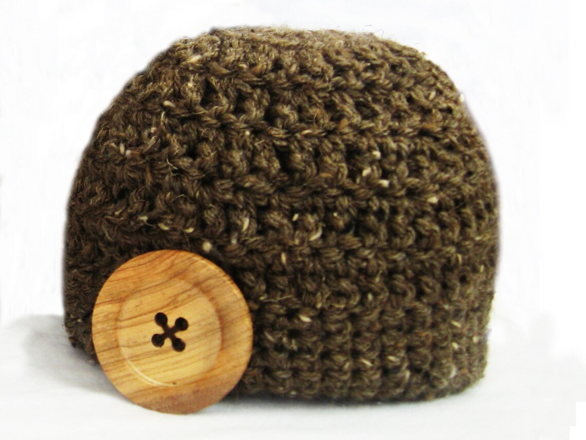 CROCHET PATTERN Cute as a Button Beanie Crochet Hat | Etsy