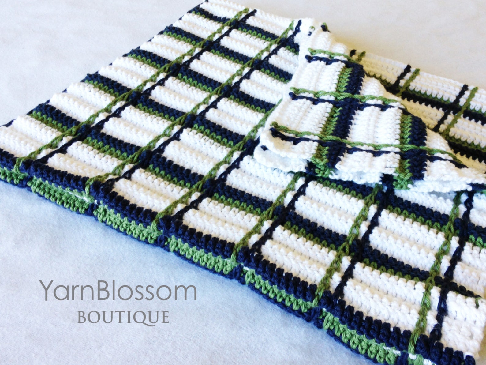 Crochet Baby Blanket PATTERN Plaid Baby Blanket PDF - Etsy