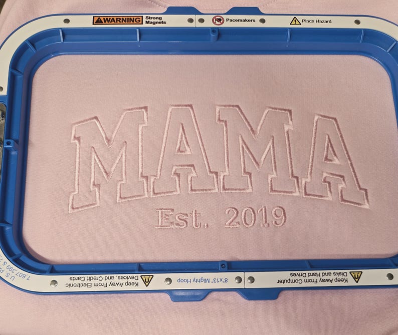 Custom Embroidered MAMA Sweatshirt,mama Est Embroidered Sweatshirt ...